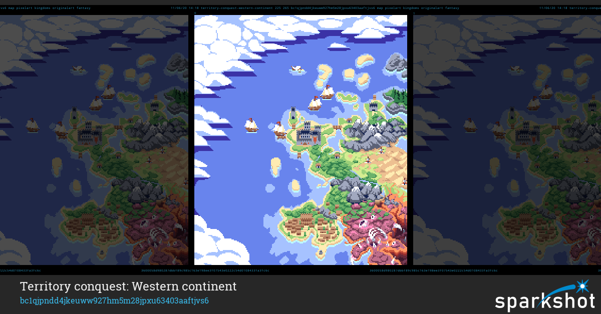 Territory conquest: Western continent - Sparkshot.io
