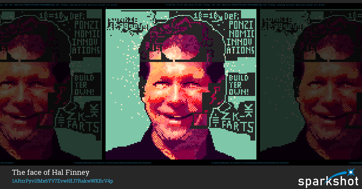 The face of Hal Finney - Sparkshot.io